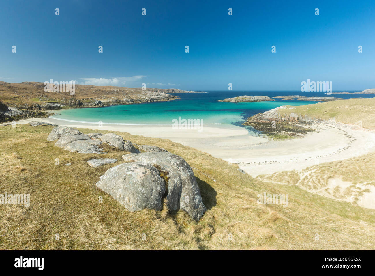 Overlooking the bay at Carnish in Lewis, Scotland Stock Photo - Alamy
