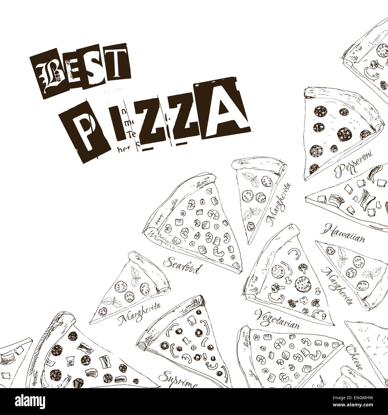 Pizza drawing cut hi-res stock photography and images - Alamy
