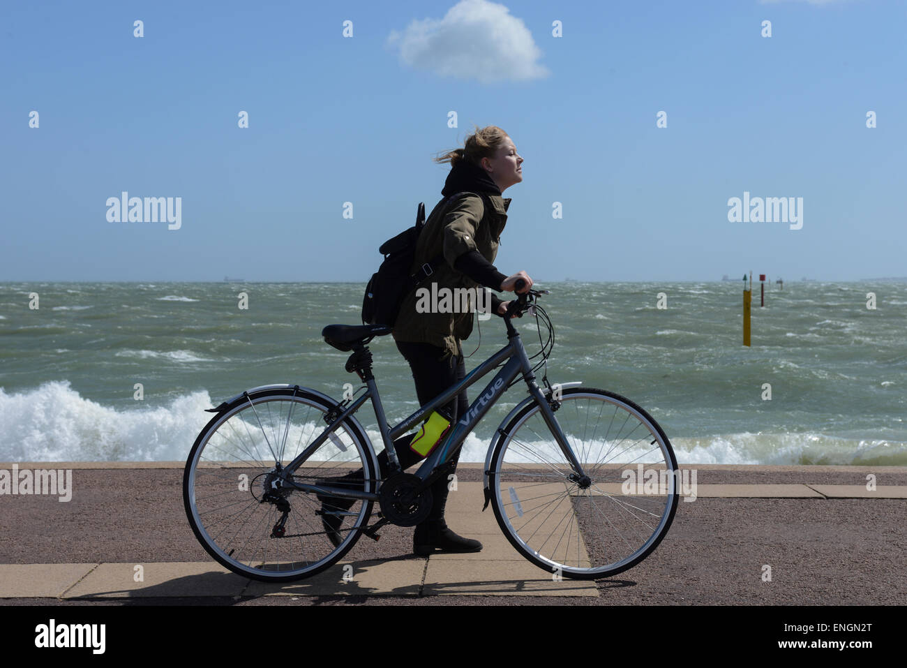 Windy day bicycle hi-res stock photography and images - Alamy