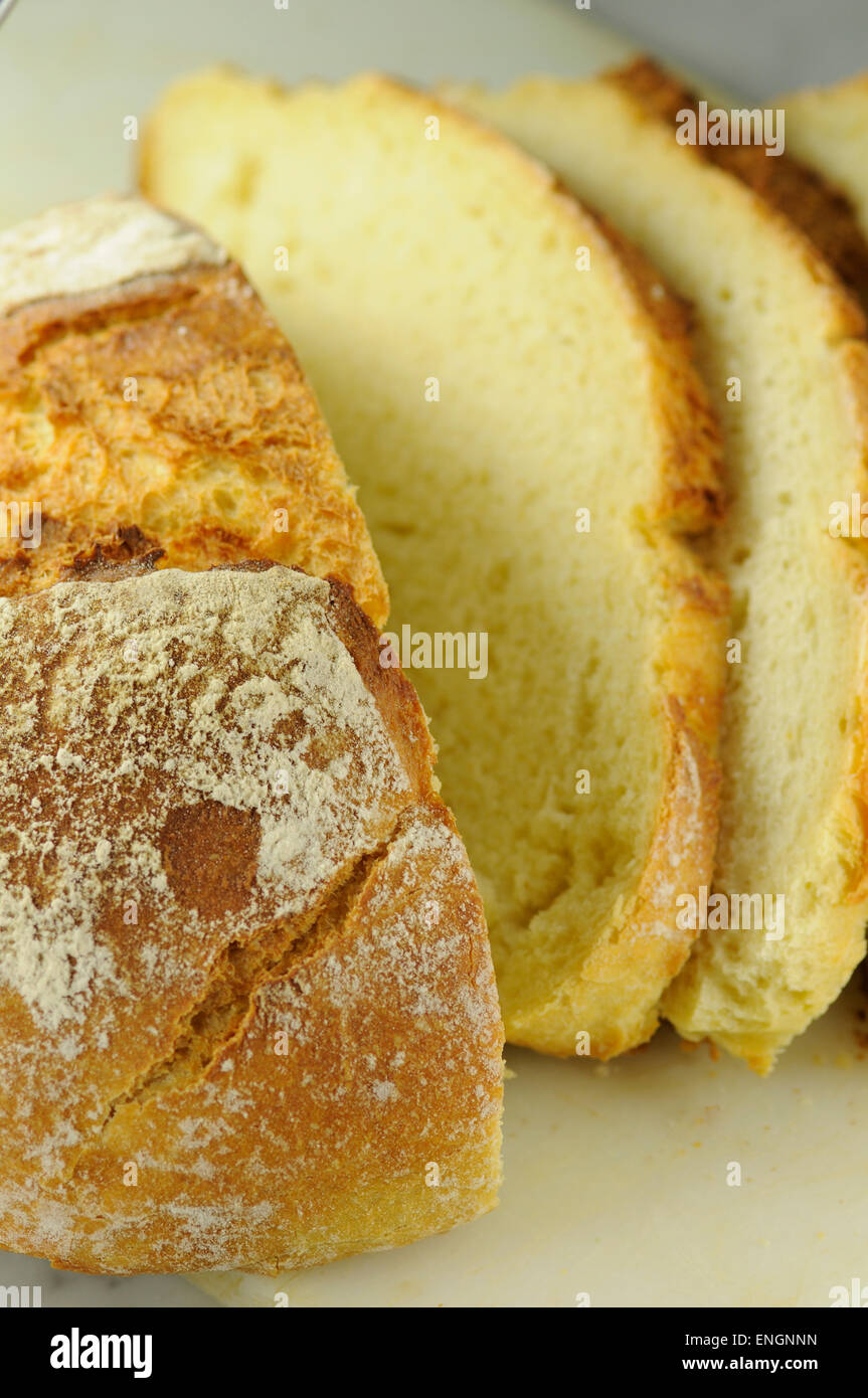 Italian Bread Loaf, Slice Stock Photo - Alamy