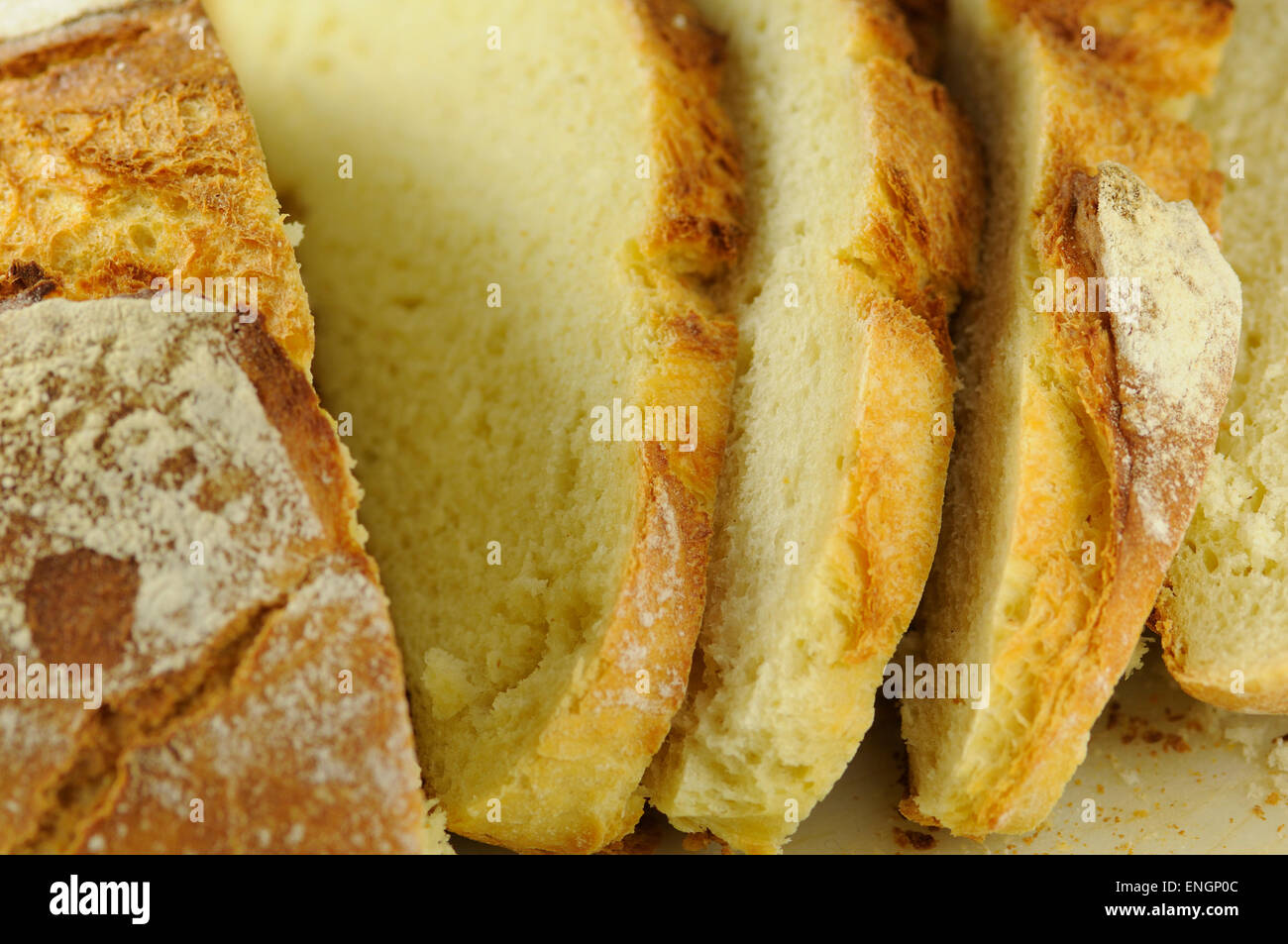 Italian Bread Loaf, Slice Stock Photo - Alamy
