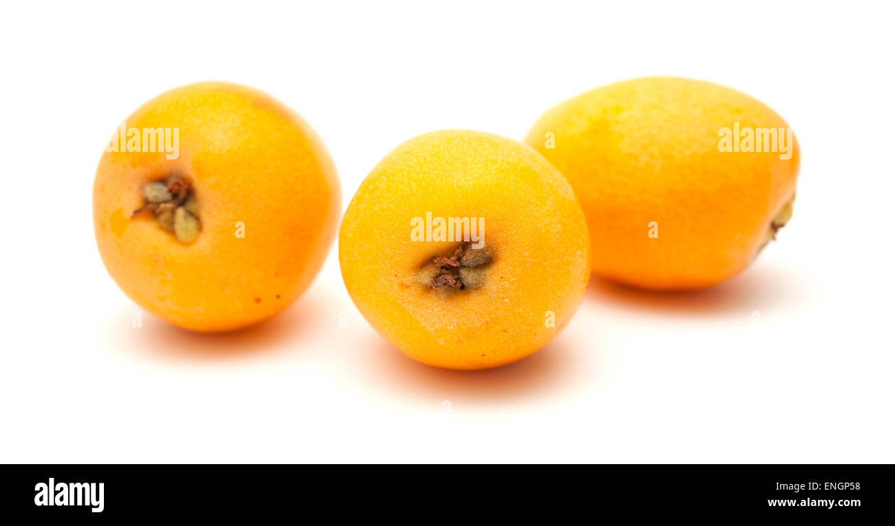 nispero, Japanese medlar fruit, isolated on white background Stock ...