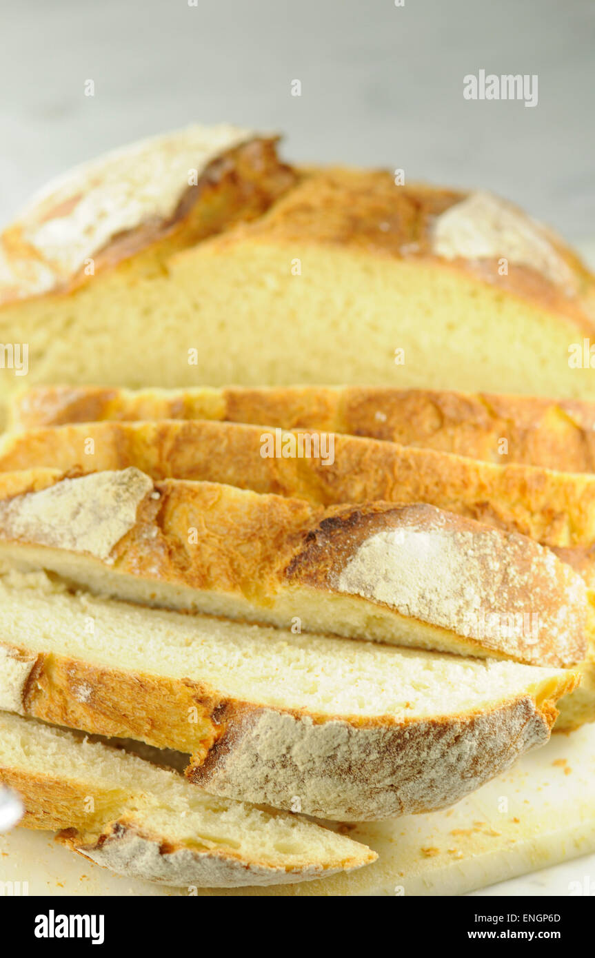 Italian Bread Loaf, Slice Stock Photo - Alamy