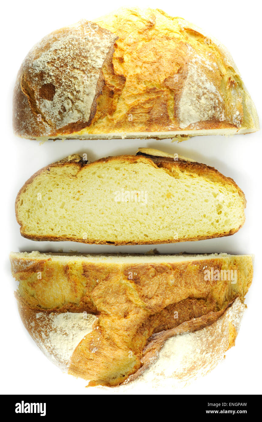 Italian Bread Loaf, Slice Stock Photo - Alamy