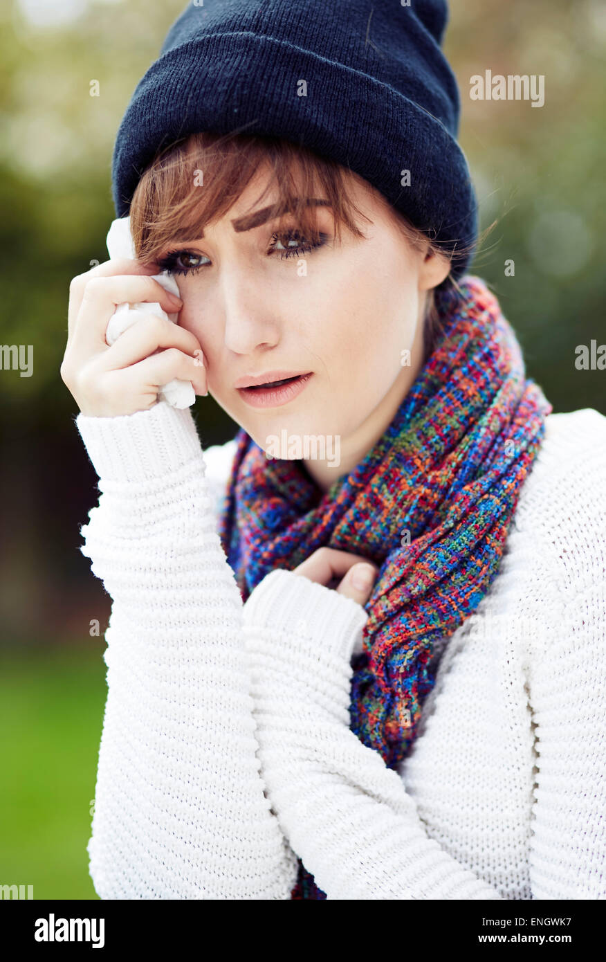 Woman walking outdoors Stock Photo - Alamy