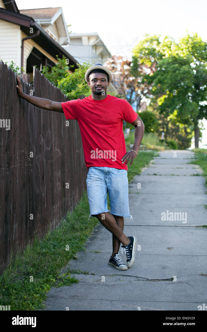 Hipster african american street hi-res stock photography and images - Alamy