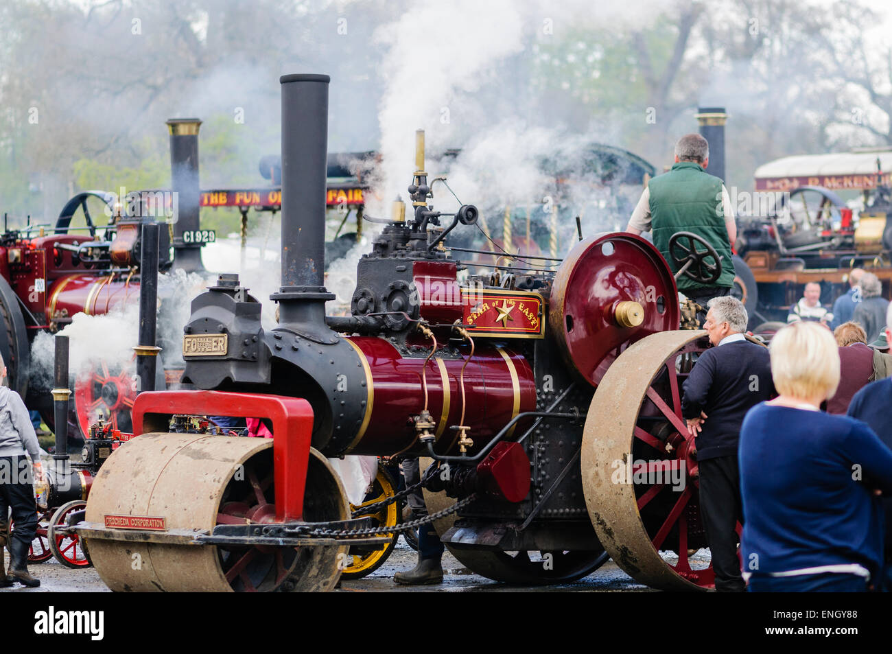 Traditional victorian steam traction engines hi-res stock photography ...