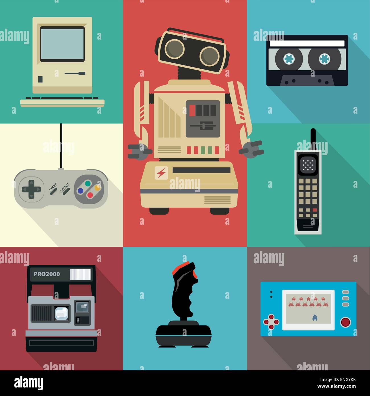 Retro old fashioned gaming Stock Vector Images - Alamy