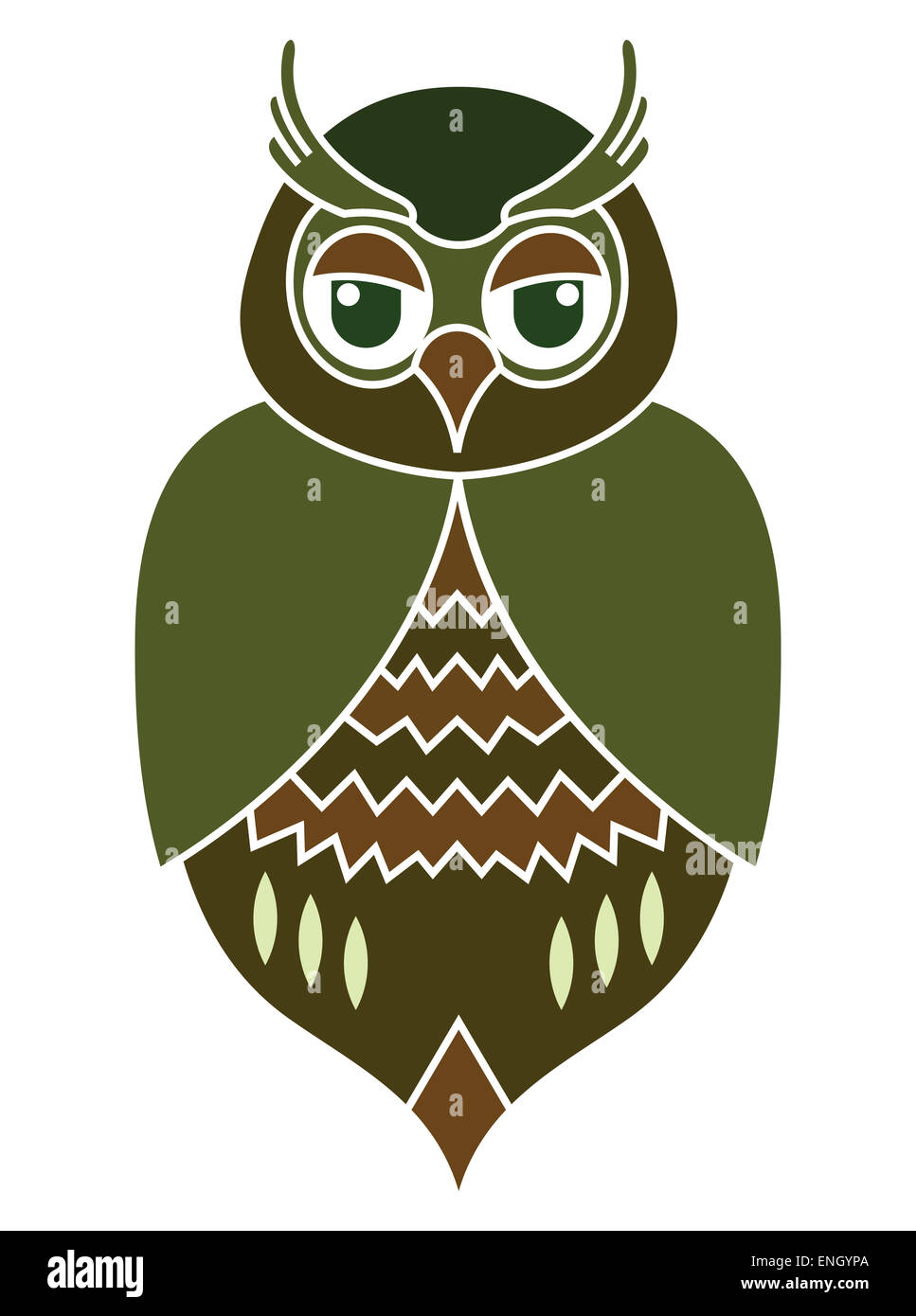 Vector illustration of the owl Stock Photo - Alamy