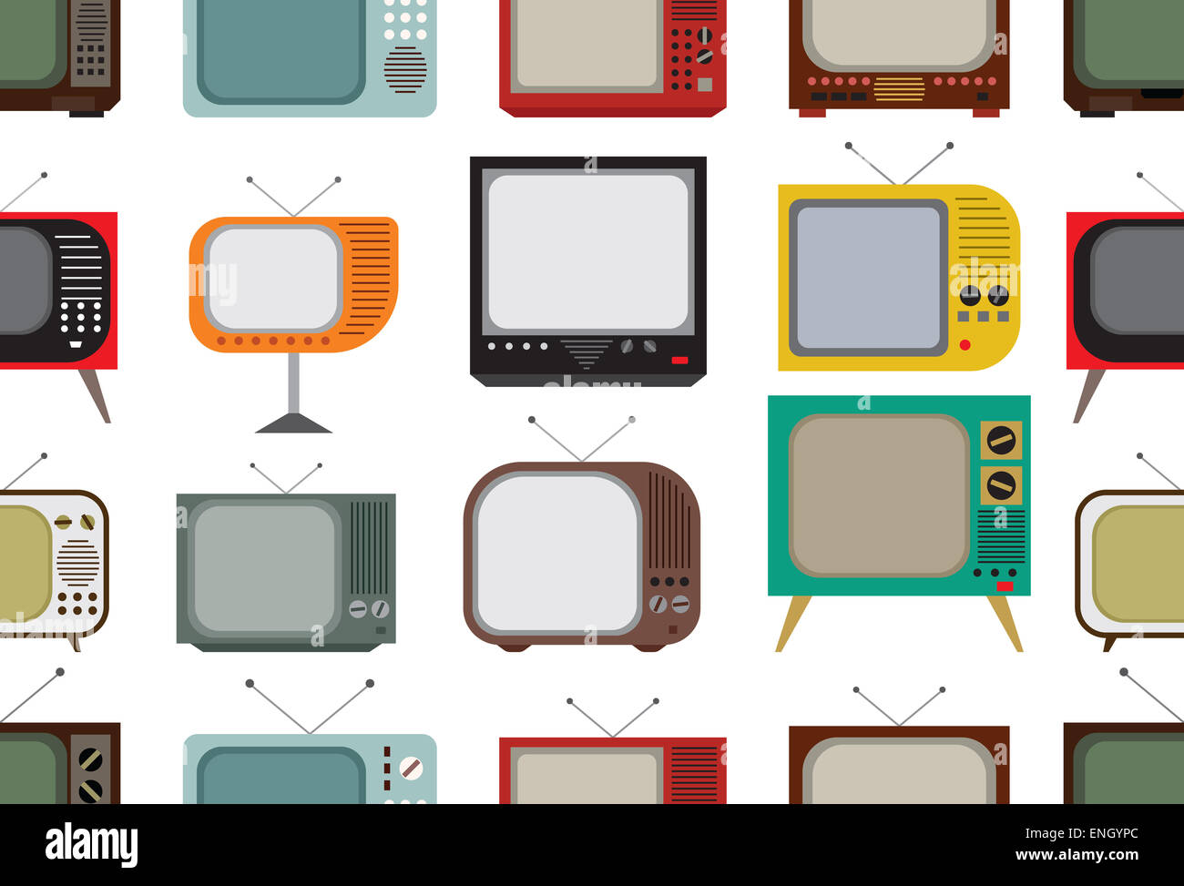 Retro tv pattern hi-res stock photography and images - Alamy