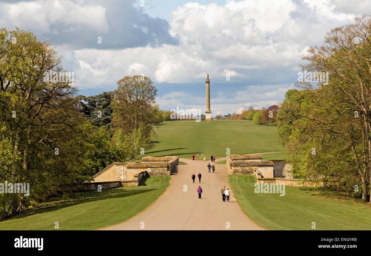 View on The Column of Victory (1730) in the magnificent park landscape ...