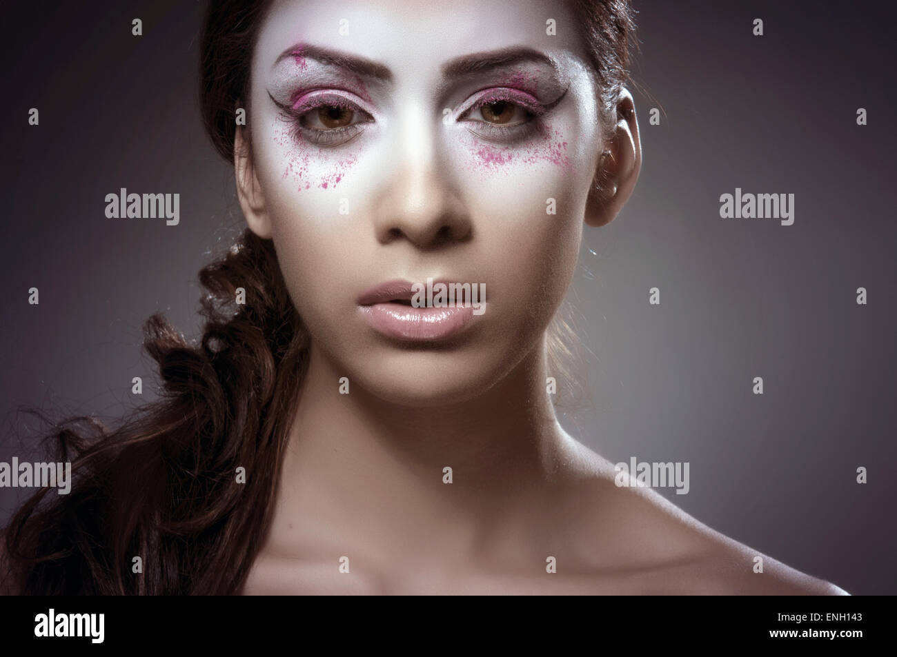 creative make-up beauty portrait of young Asian woman Stock Photo - Alamy