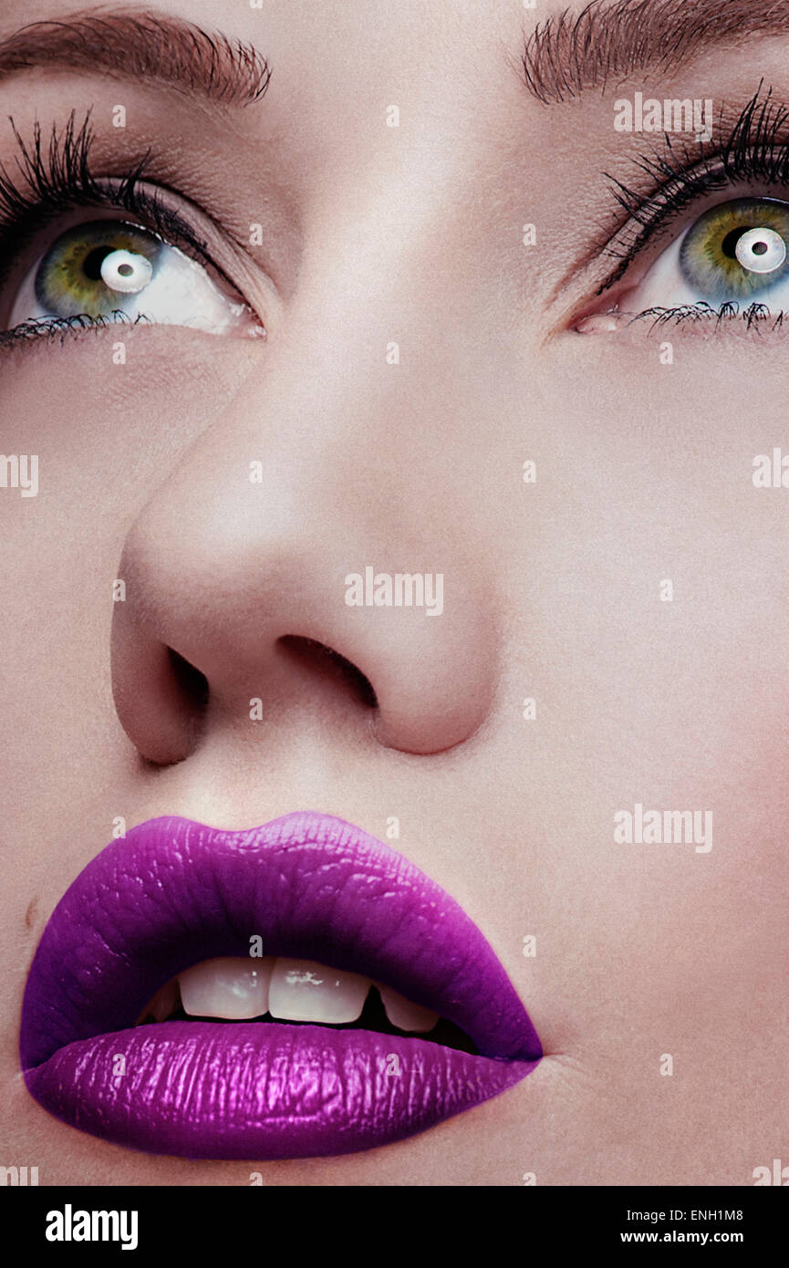 Neon Purple Lipstick