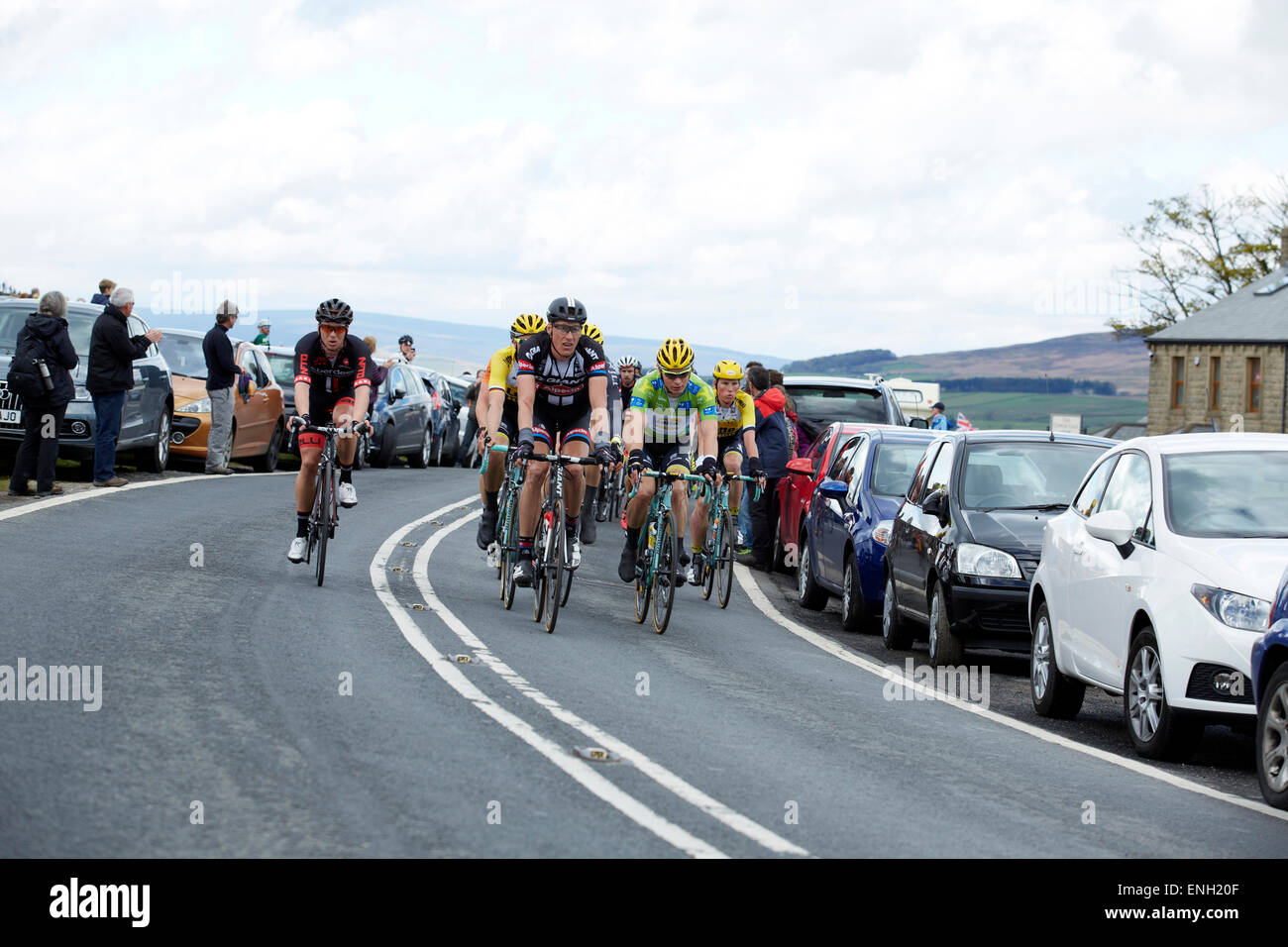 Cyclists competing in The Tour of Yorkshire cycle race on Day 3 - 3/5 ...