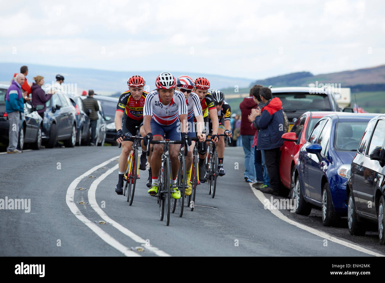 Cyclists competing in The Tour of Yorkshire cycle race on Day 3 - 3/5 ...
