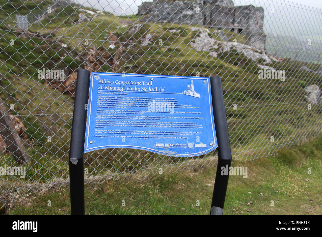 Allihies Copper Mine Information Board on the Beara Peninsula in ...