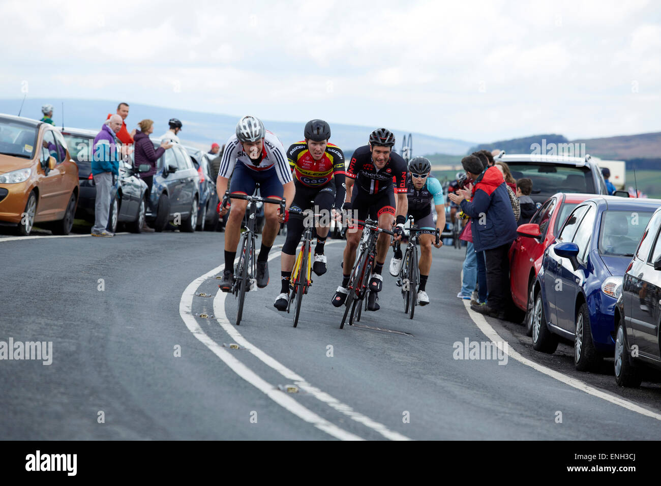 Cyclists competing in The Tour of Yorkshire cycle race on Day 3 - 3/5 ...
