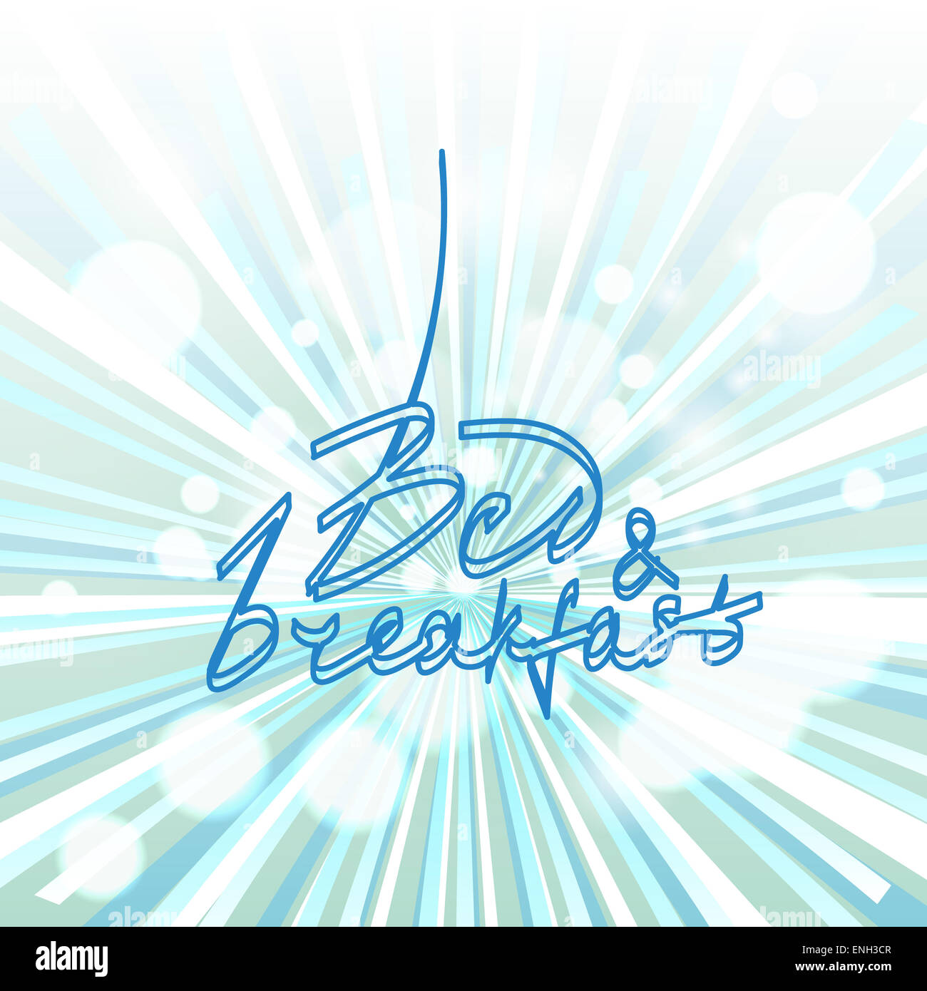 B&B hand written lettering sign for bed and breakfast accomodation on ...