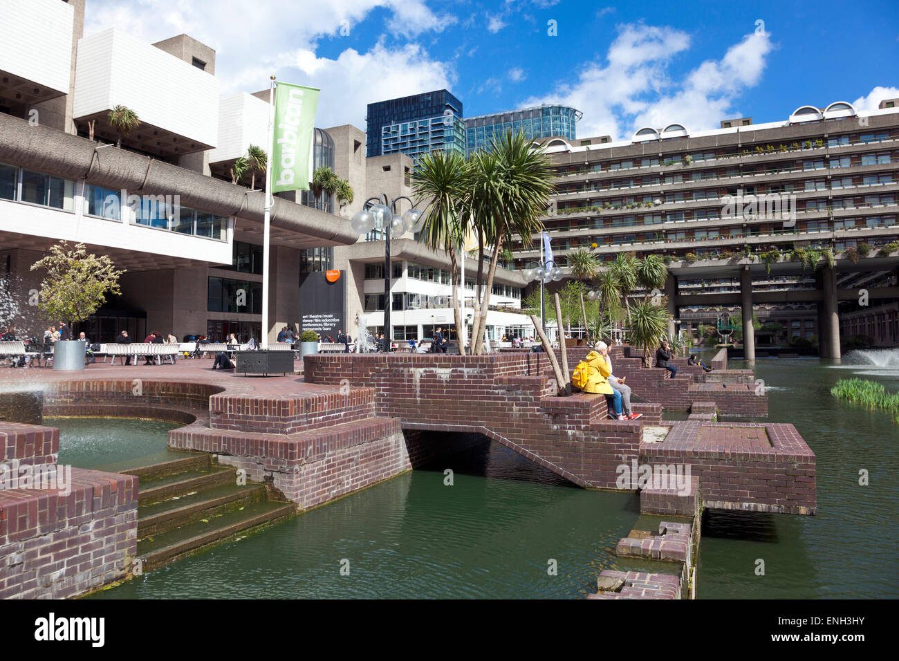 Lakeside Terrace in front of Barbican Center in the Barbican Estate ...