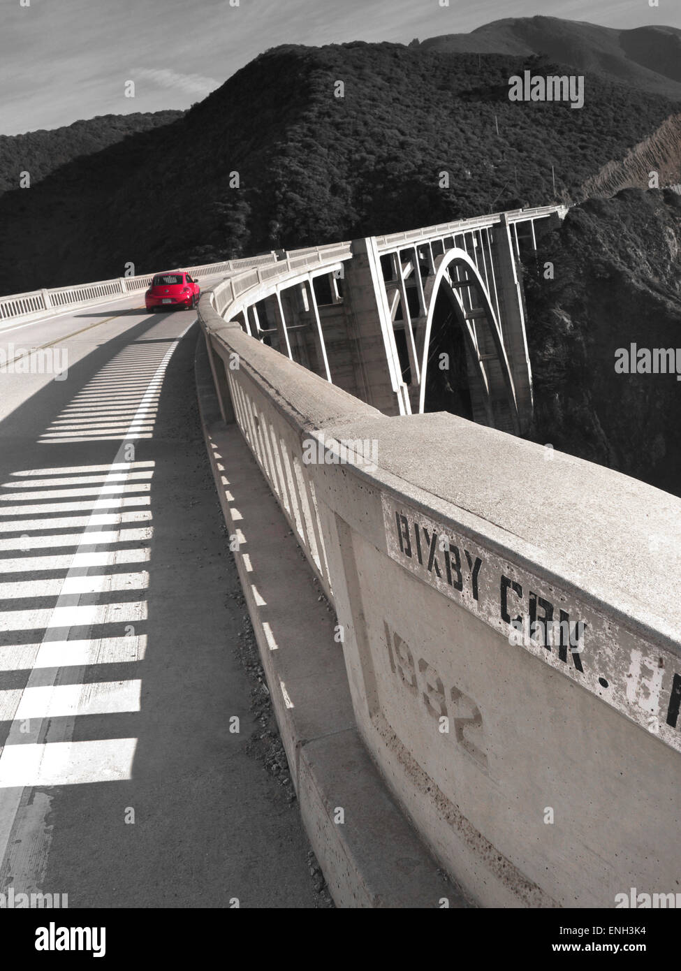 Car crossing bixby bridge hi-res stock photography and images - Alamy