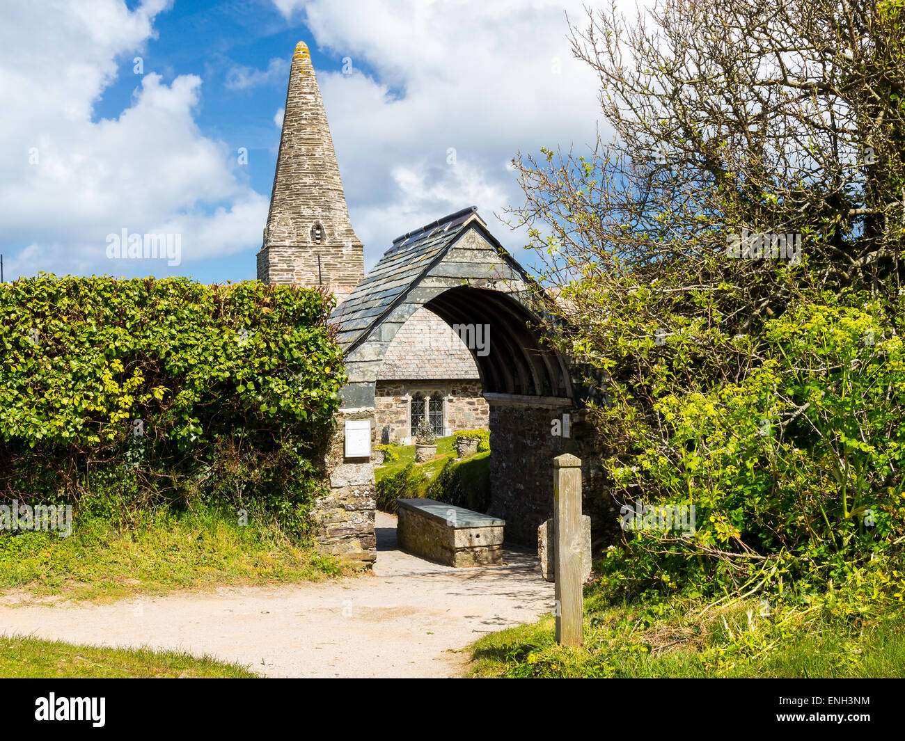 The 12th century St Enodoc Church Trebetherick, resting place of Poet ...