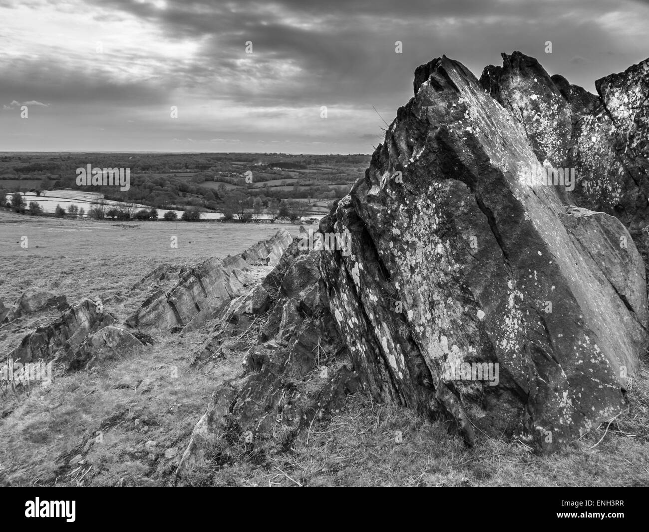 Jurassic rocks in British countryside Stock Photo - Alamy