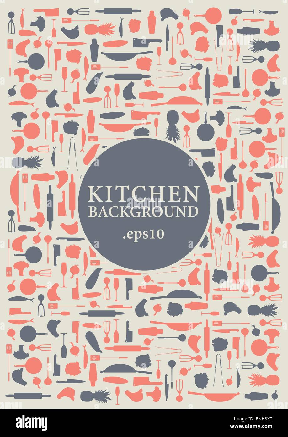 Kitchen background vector items Stock Vector Image & Art - Alamy