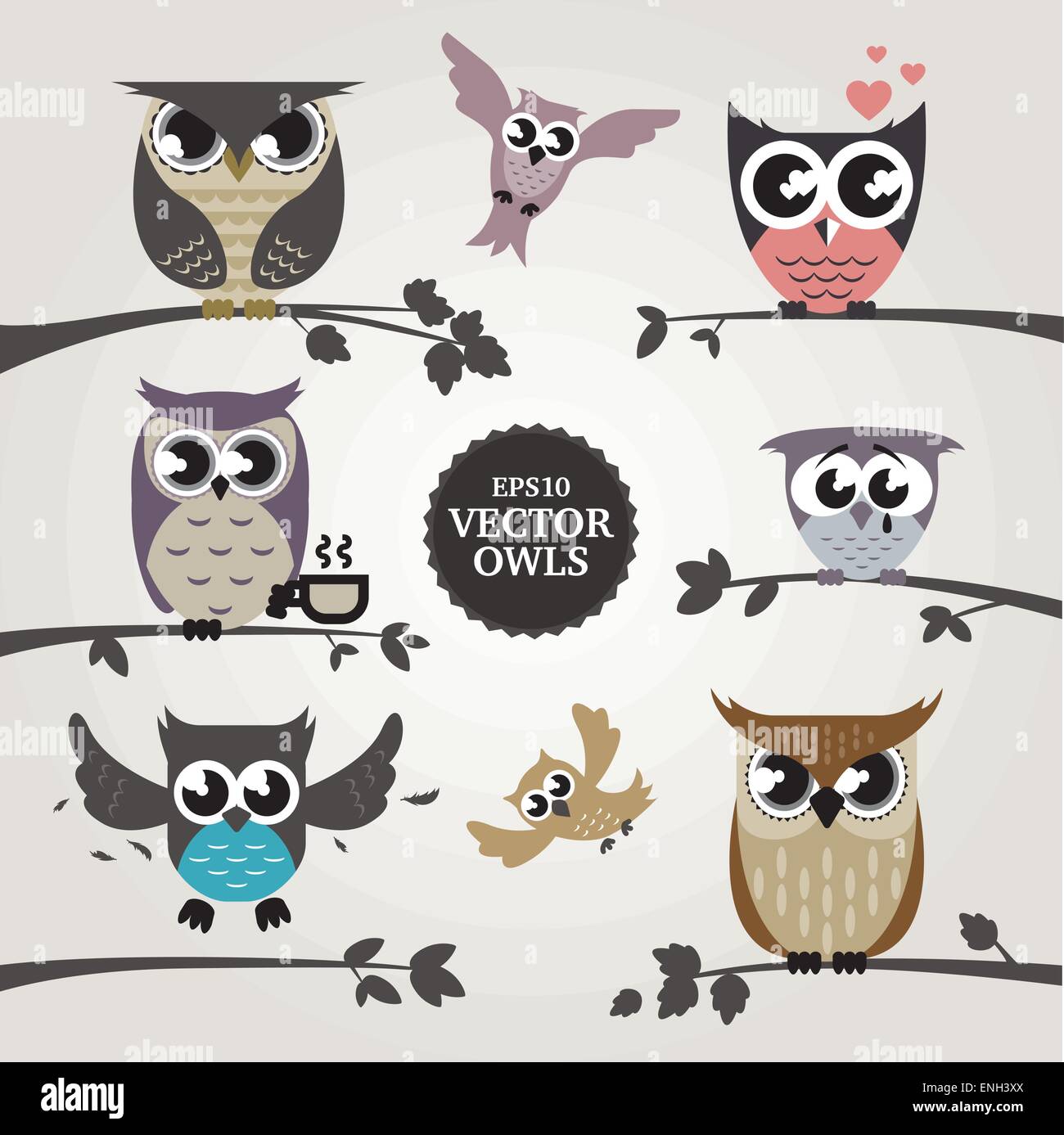 vector owl drawings Stock Vector Image & Art - Alamy