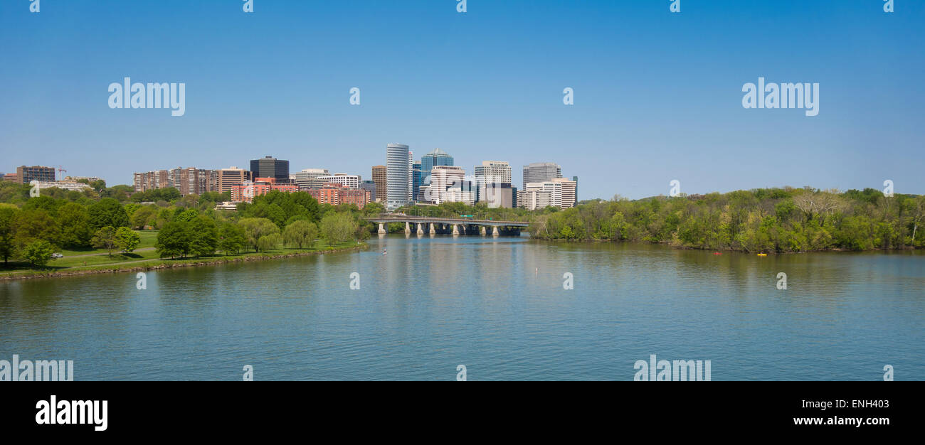 ROSSLYN, VIRGINIA, USA - Panoramic view of skyline of Rossyln and ...