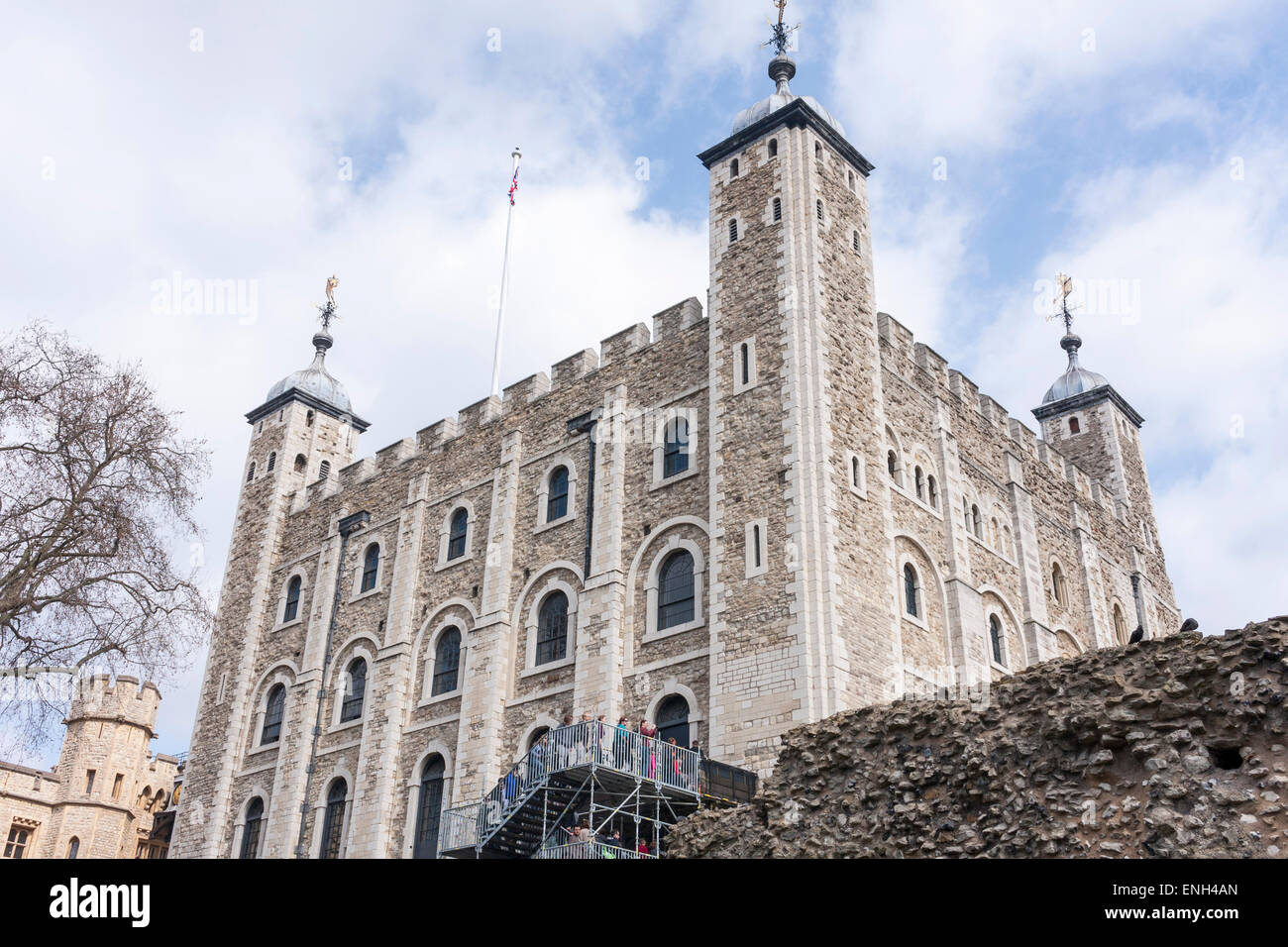 A exterior view of the White Tower. Tower of London, UK Stock Photo - Alamy
