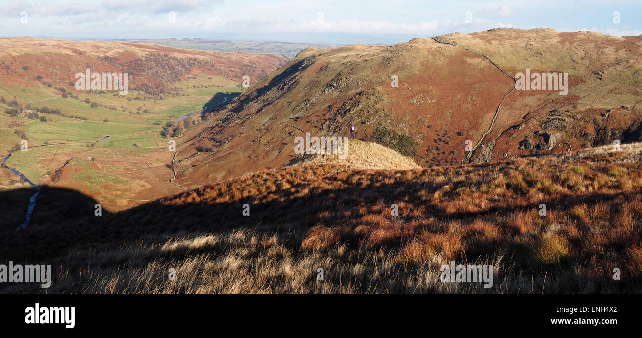 Swindale, eastern Lake district (panorama from Nabs Moor Stock Photo ...