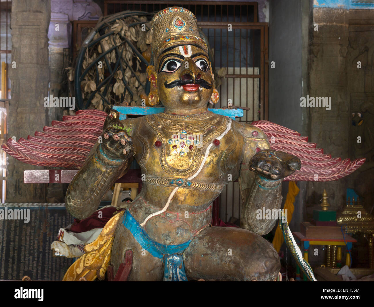 Statue of the Garuda, mount of Lord Vishnu Stock Photo - Alamy