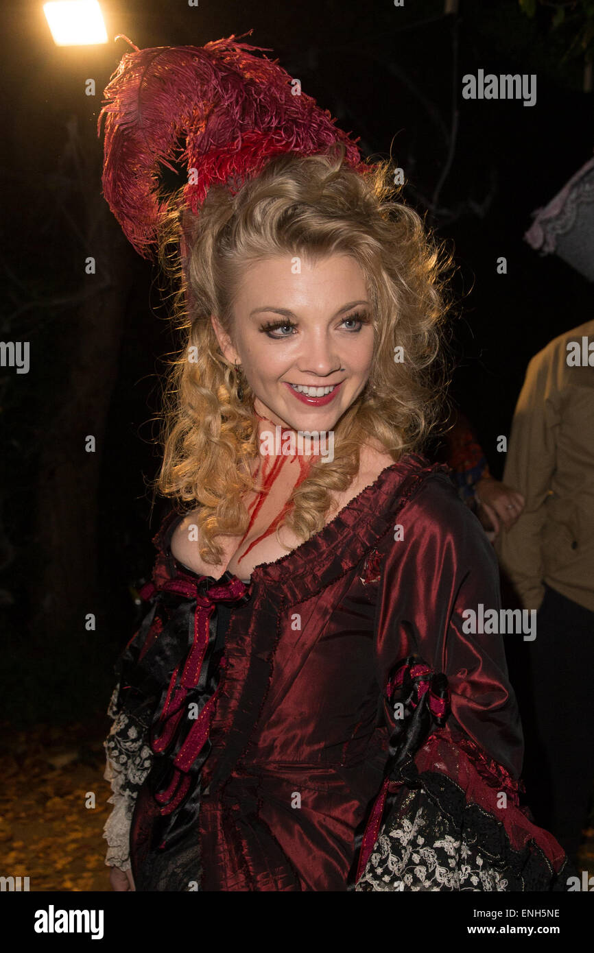 Jonathan Ross' Halloween party - Arrivals. Natalie Dormer arrives a ...