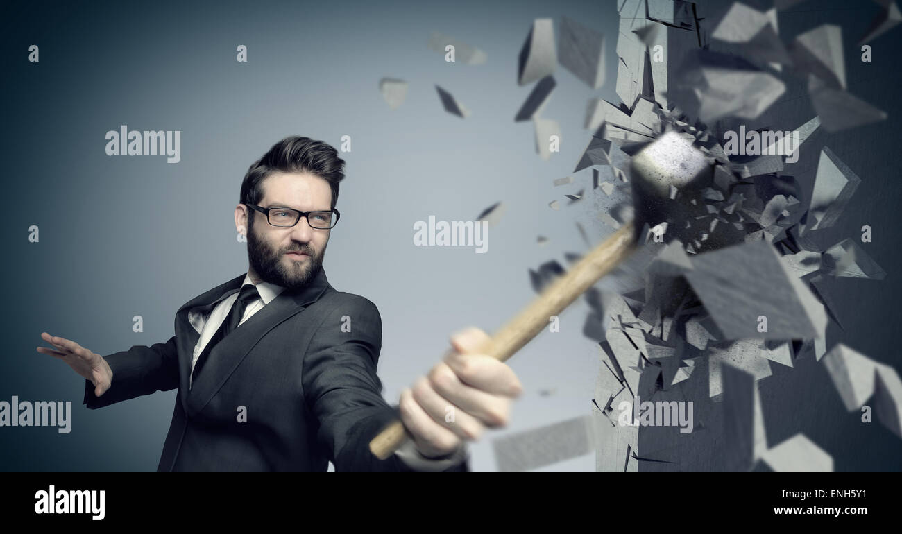 Smashing concrete hi-res stock photography and images - Alamy