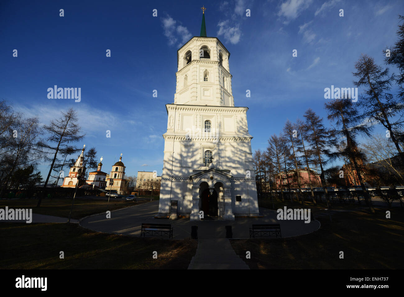 The beautiful Spasskaya Tserkov church in Irkutsk, Russia Stock Photo ...