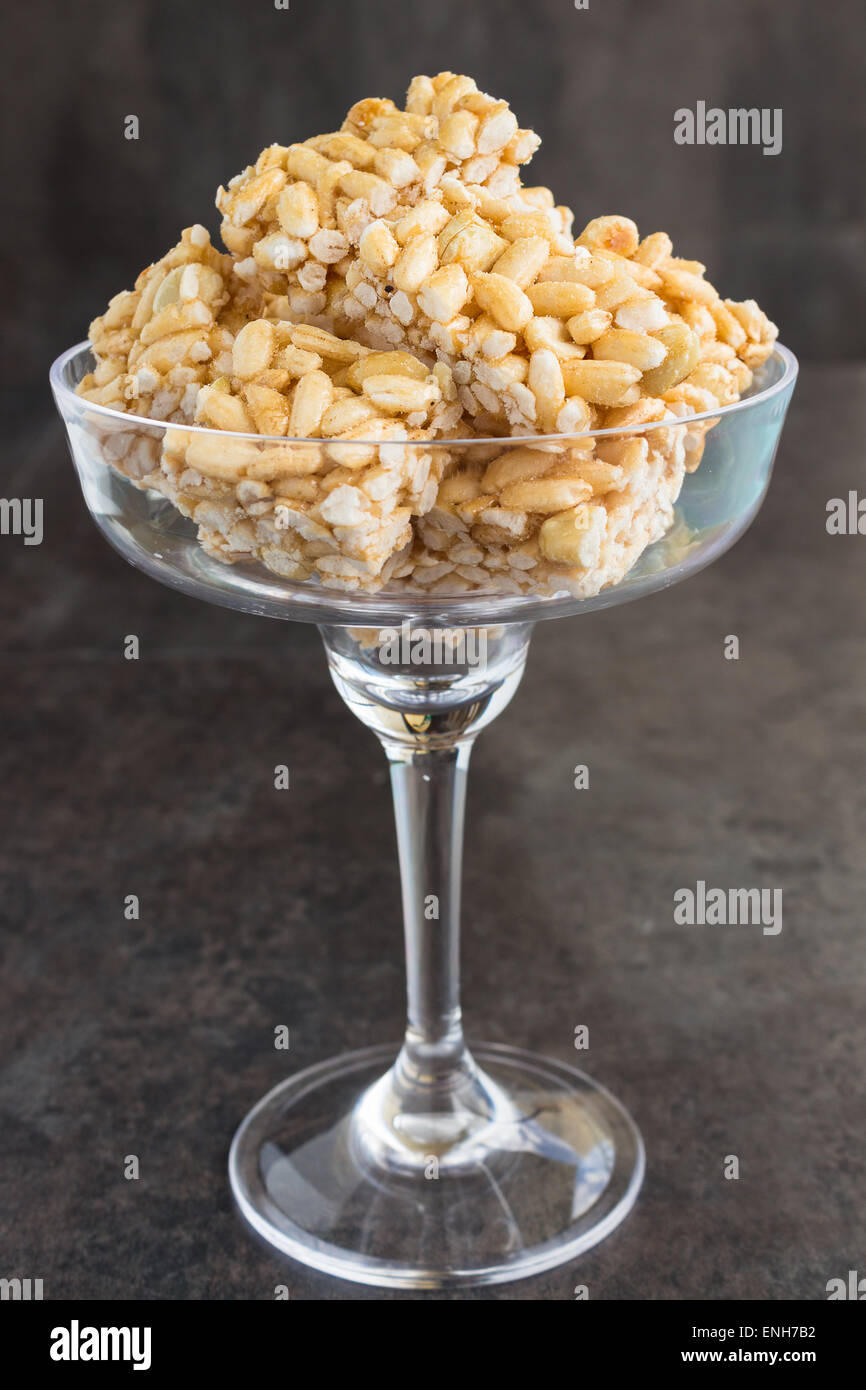 Popular Hawaiian candy made with rice, peanuts, sugar and butter Stock ...