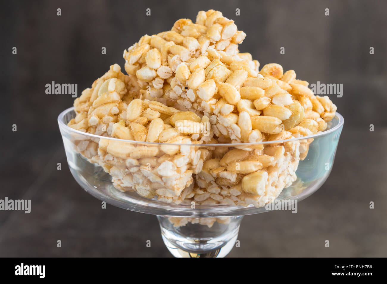 Popular Hawaiian candy made with rice, peanuts, sugar and butter Stock ...