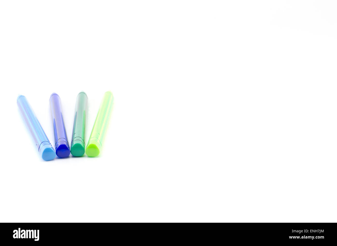 colorful pens isolated on white background Stock Photo - Alamy