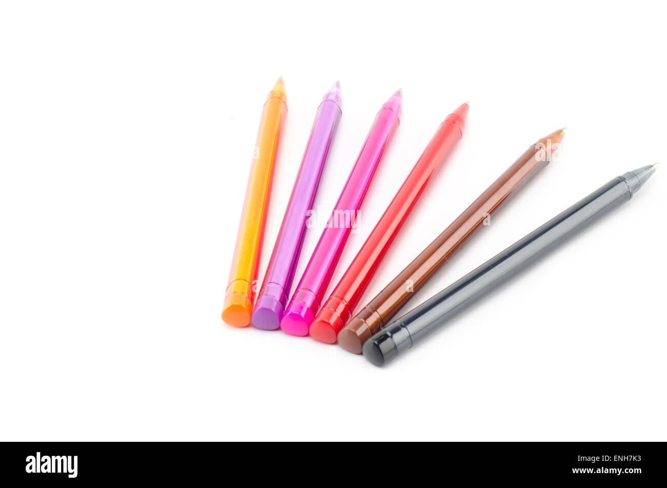 Purple biro pens Cut Out Stock Images & Pictures - Alamy