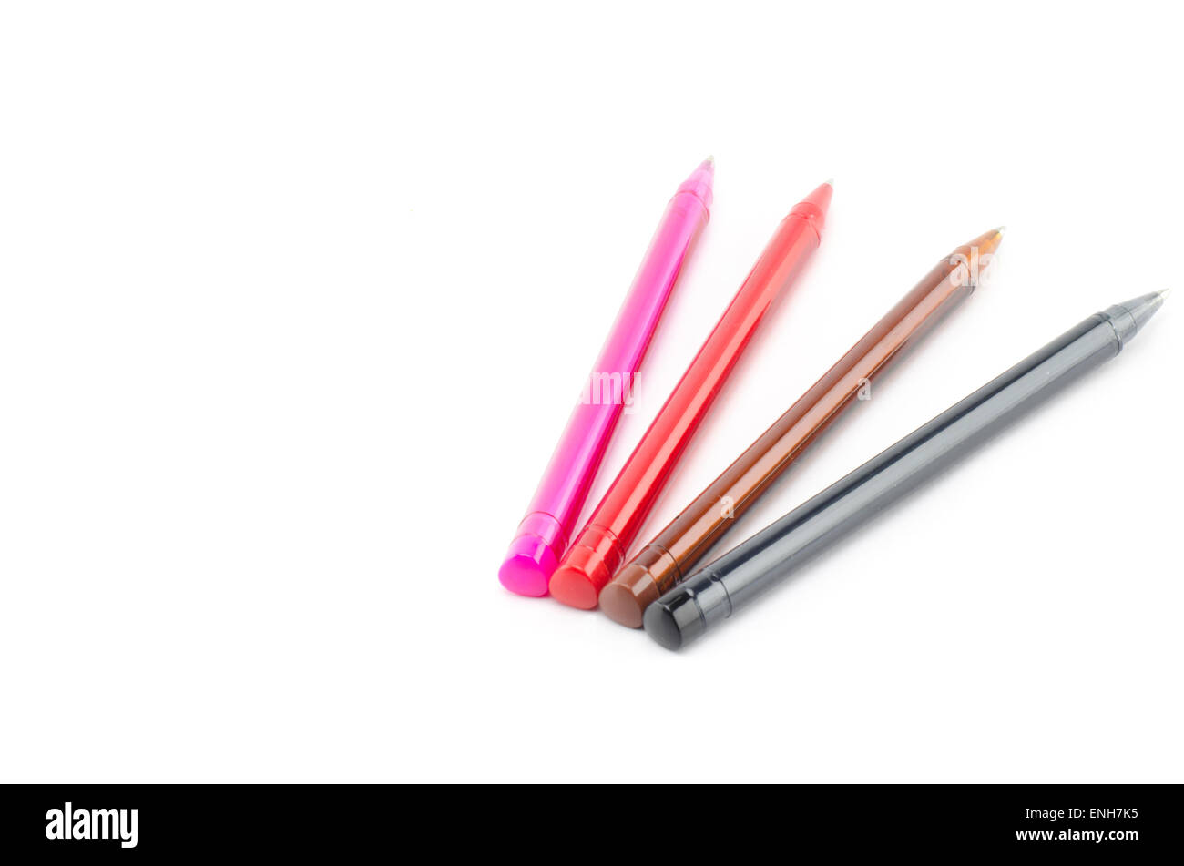 colorful pens isolated on white background Stock Photo - Alamy