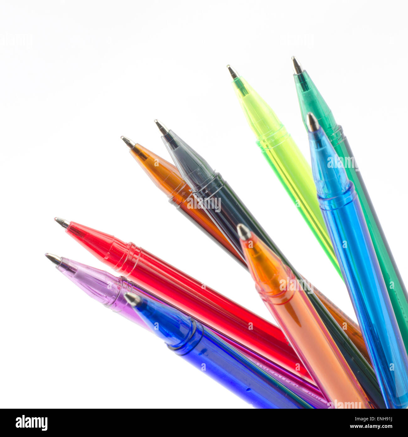 colorful pens isolated on white background Stock Photo - Alamy