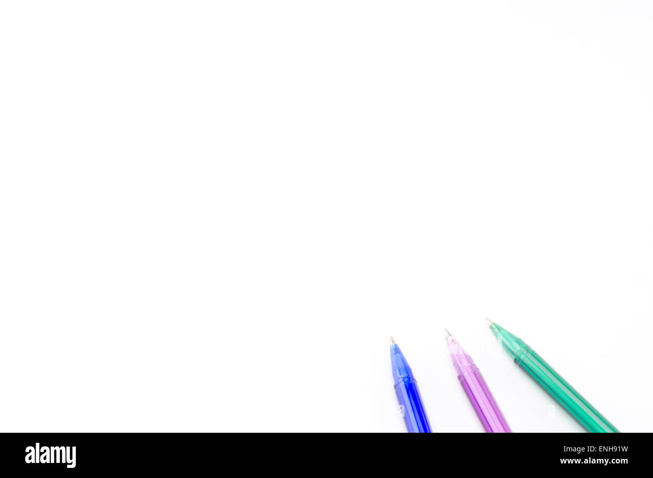 colorful pens isolated on white background Stock Photo - Alamy