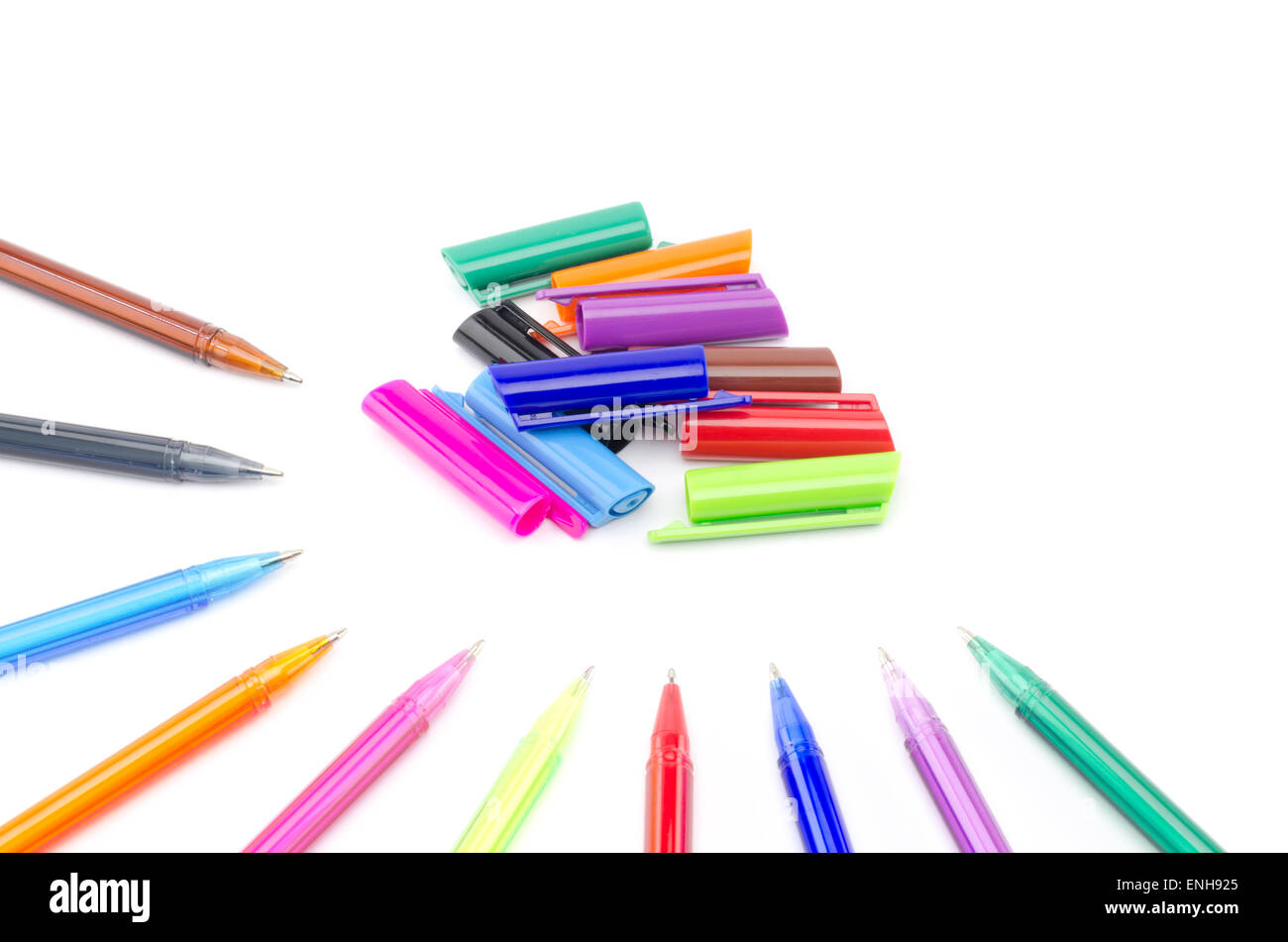Purple biro pens hi-res stock photography and images - Alamy
