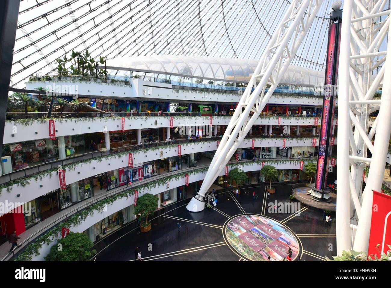 A view inside the Khan Shatyr shopping and entertainment center in ...