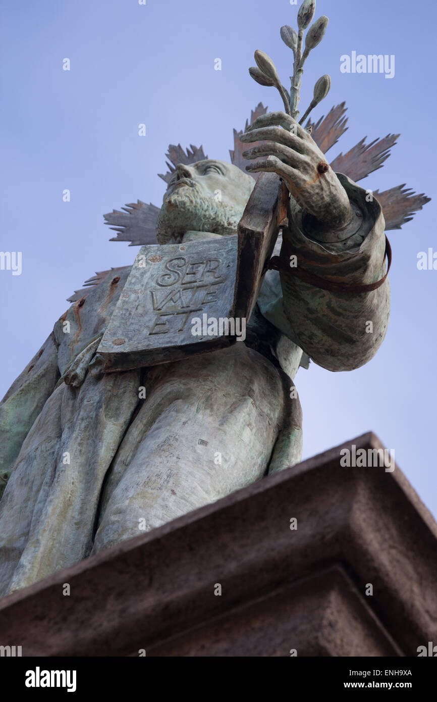 Marble sculpture in piazza Dante, Naples, Italy Stock Photo - Alamy