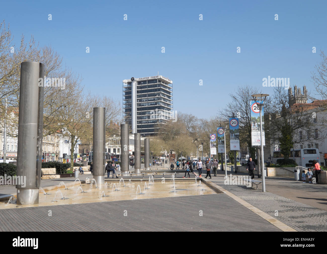Centre Promenade in Bristol Stock Photo - Alamy
