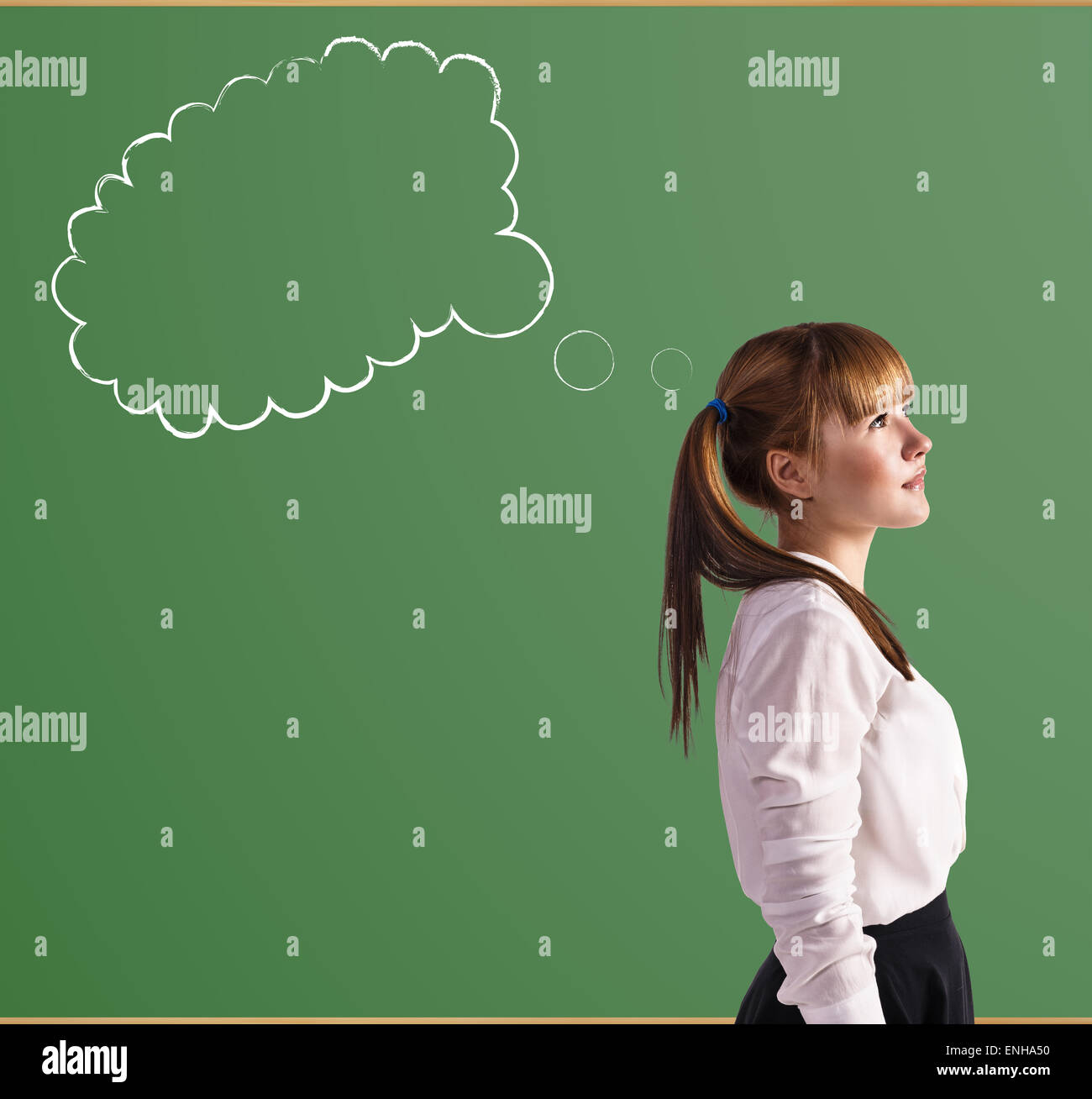 Adorable little school girl Stock Photo - Alamy