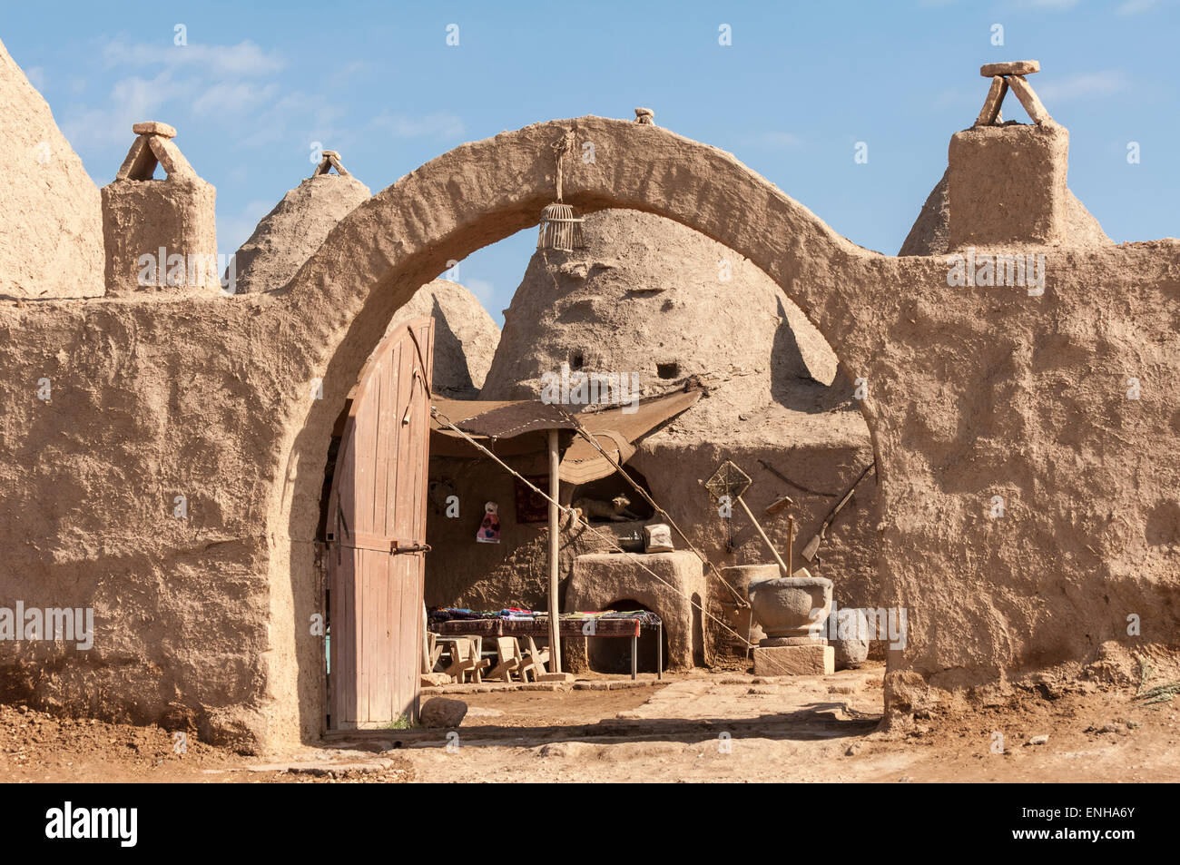 Traditional beehive adobe house, Harran, Sanliurfa province, Eastern ...