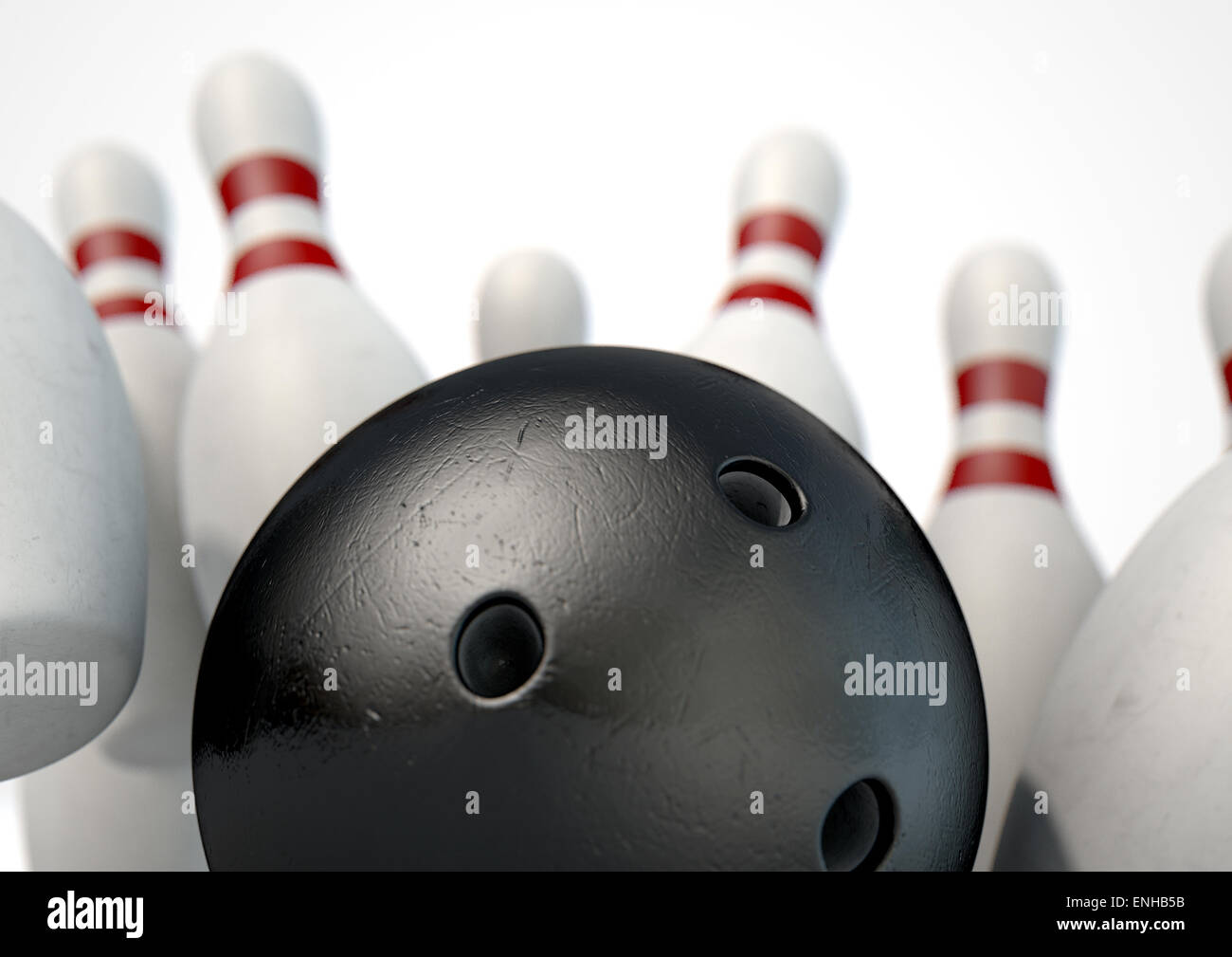 Ten pin bowling strike hi-res stock photography and images - Alamy
