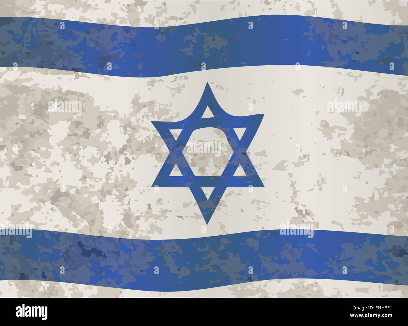 The flag of Israel in blue and white with the star of David Stock Photo ...